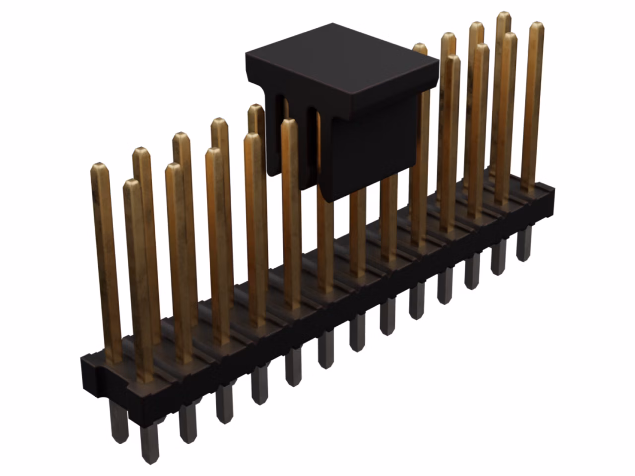 2.00mm Pitch Milli-Grid Header, Vertical, Through Hole, 26 Circuits, 0.38µm Gold (Au) Plating, Mating Pin Length 8.66mm, Tail Length 2.60mm, with Cap, Tray, Lead-Free for sale