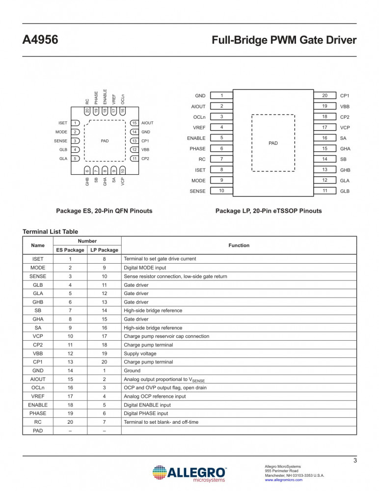 A4956 datasheet page 3