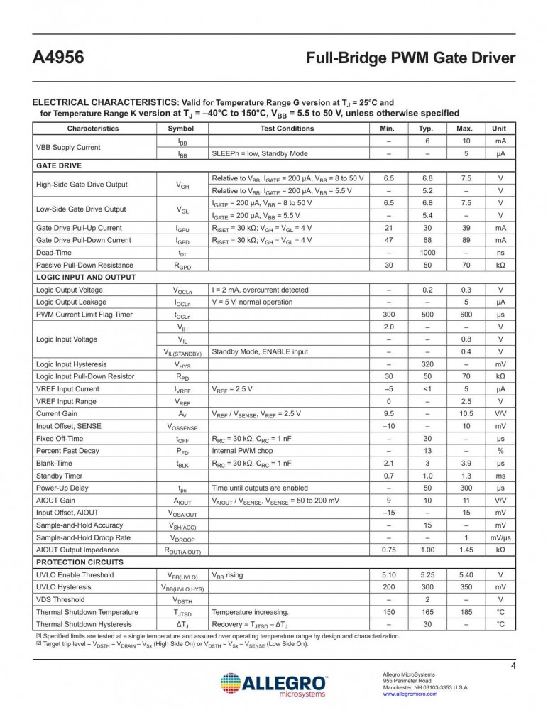 A4956 datasheet page 4