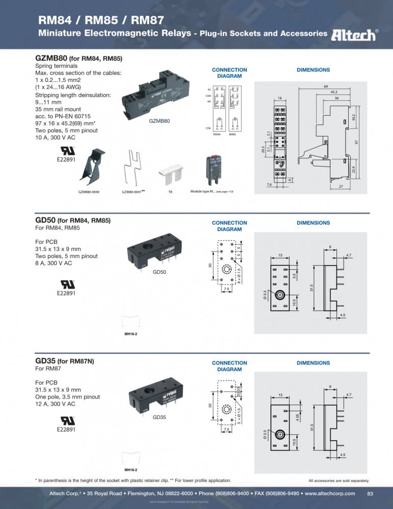 Altech relay datasheet page 8