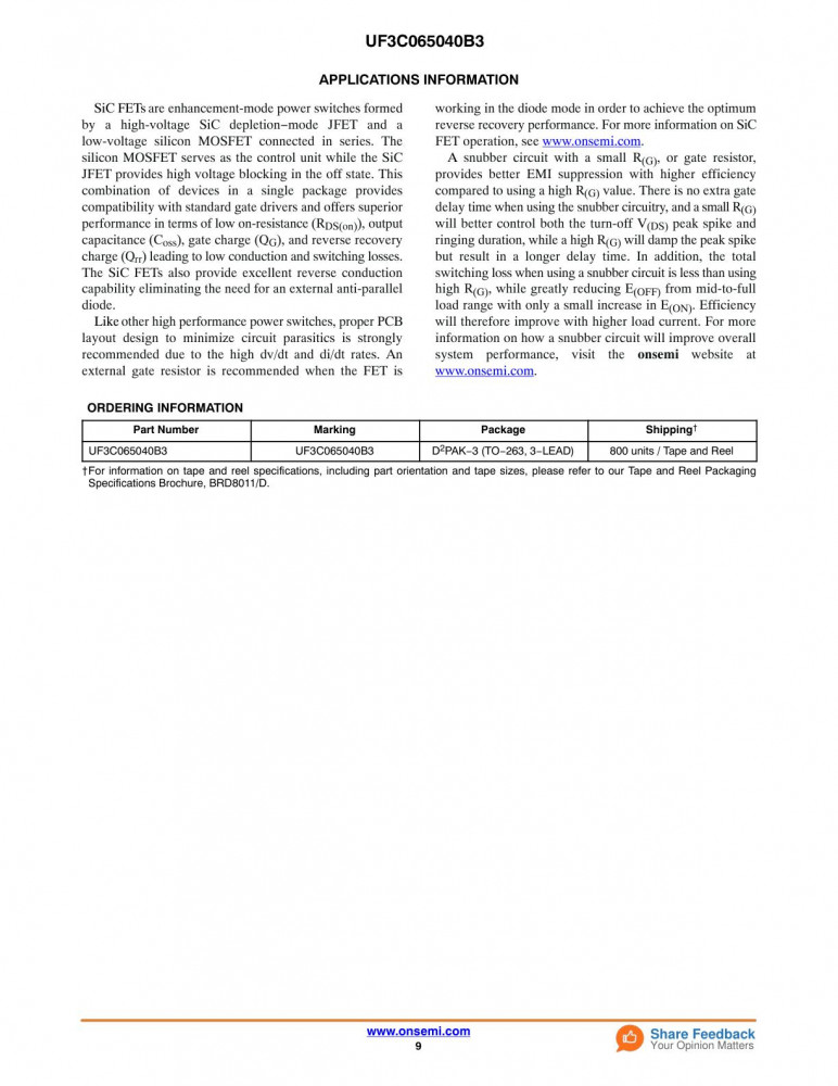 UF3C065040B3 datasheet page 9