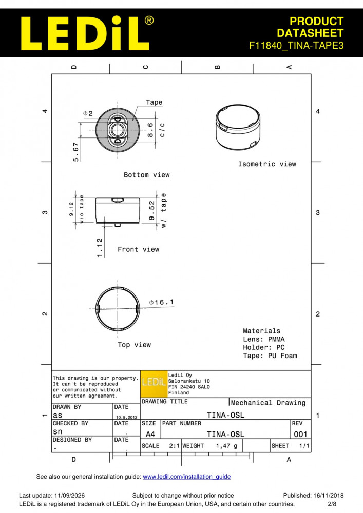 TINA-RS product document, page 2
