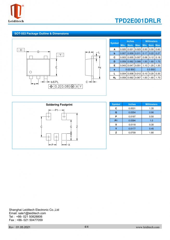 TPD2E001DRLR datasheet page 4