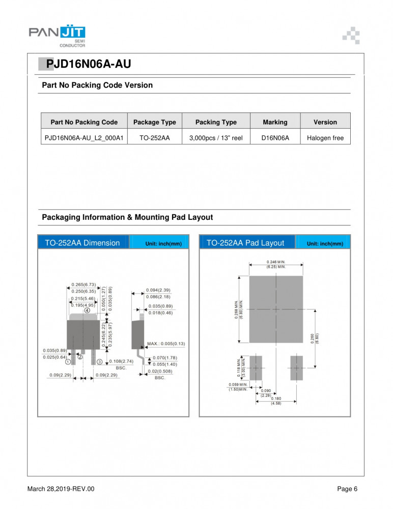 PJD16N06A-AU datasheet page 6