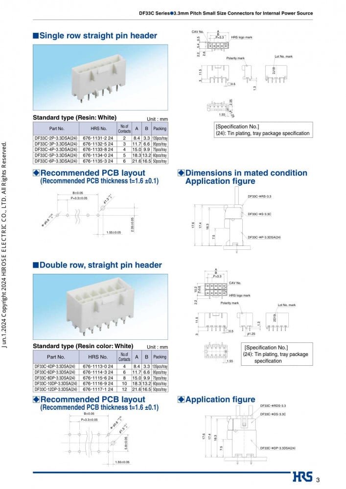 HRS DF33C datasheet page 3