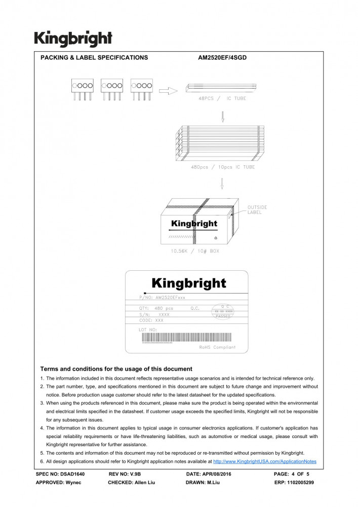 AM2520EF/4SGD datasheet page 4