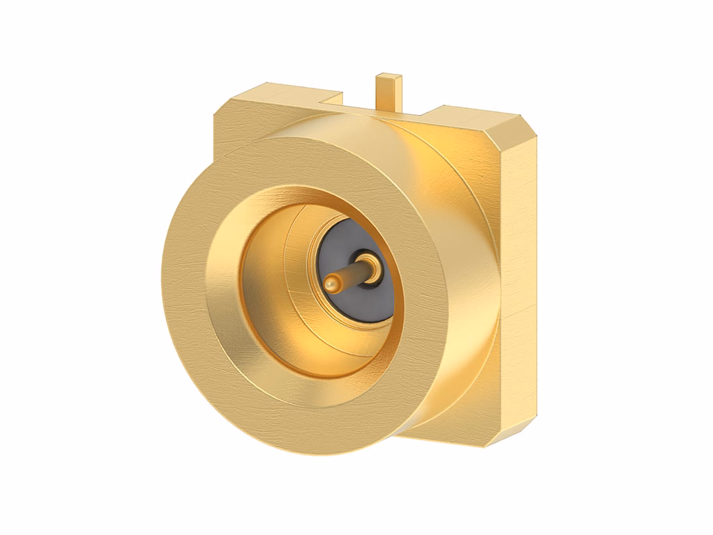 SMP Plug-to-SMP Jack Adapter Assembly, 9.75mm Length, One Piece Per Bag, 50 Ohms