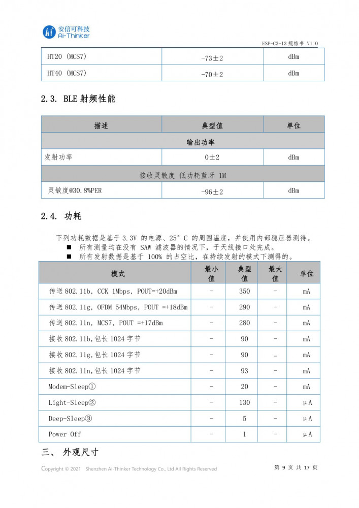 ESP-C3-13-4M datasheet page 9