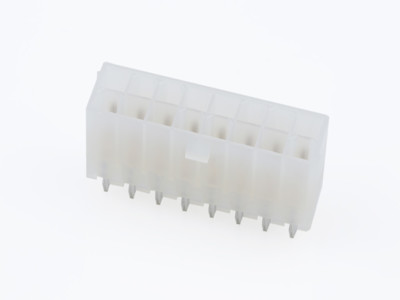 Mini-Fit Jr. Vertical Header, 4.20mm Pitch, Dual Row, 16 Circuits, without Snap-in Plastic Peg PCB Lock, Gold, Natural for sale