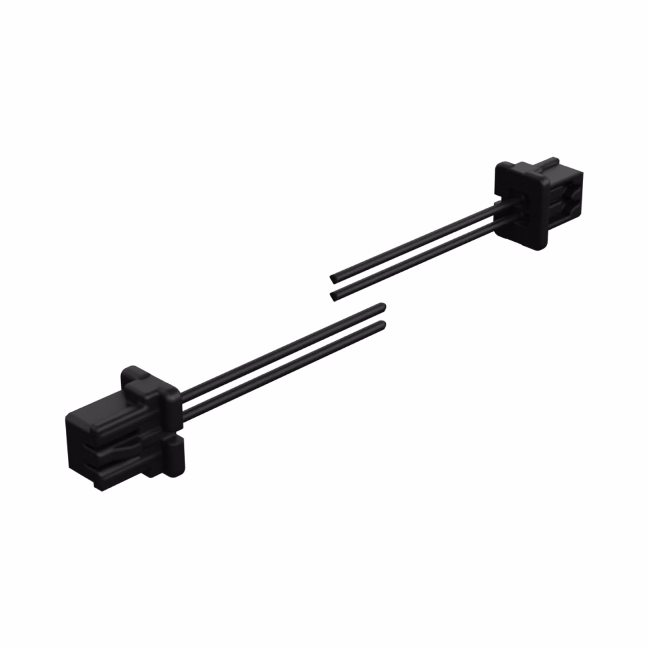 OneBlade-to-OneBlade Off-the-Shelf (OTS) Cable Assembly, 1.00mm Pitch, Single Row, 150.00mm Length, Tin (Sn) Plating, 2 Circuits, Black for sale