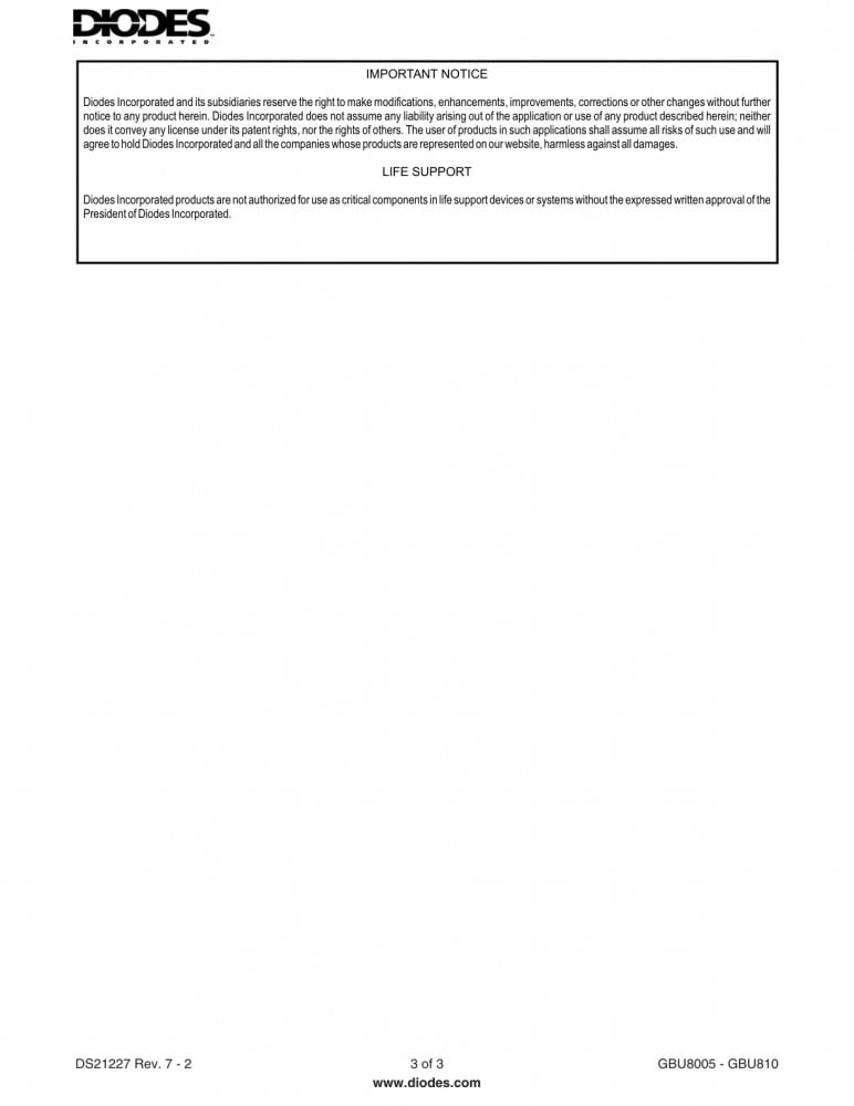 GBU8005 datasheet page 3
