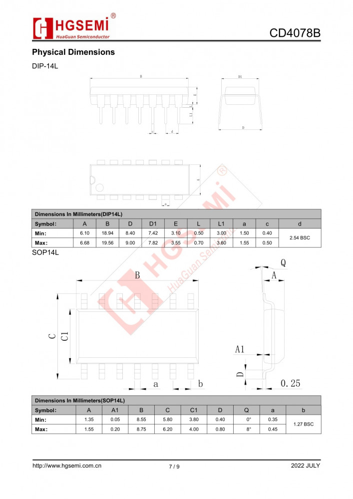 CD4078BM/TR datasheet page 7