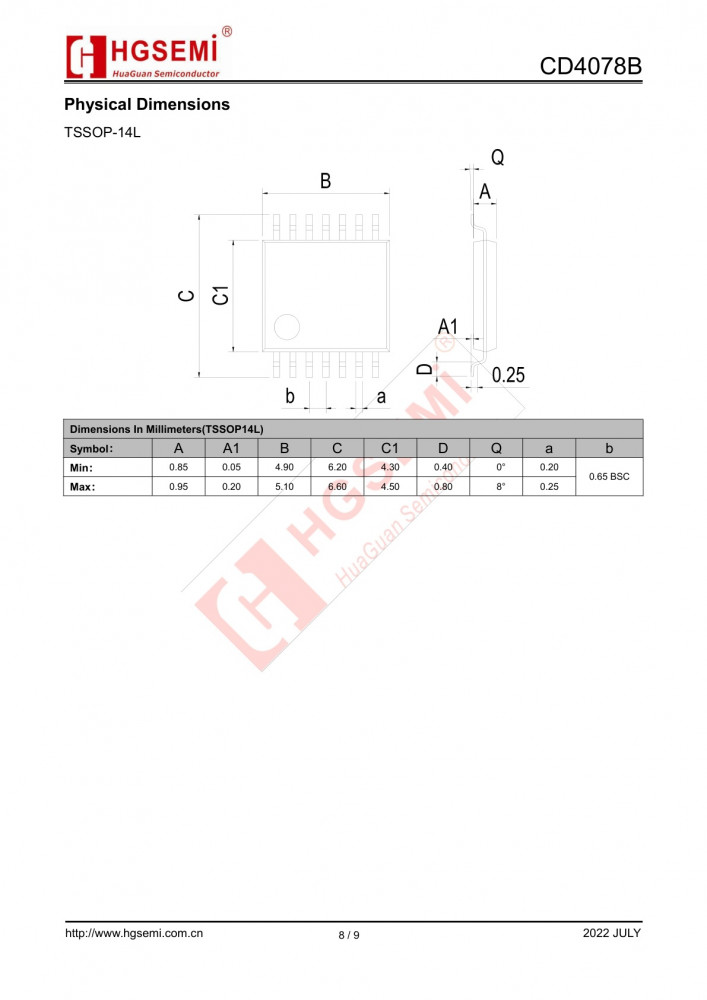 CD4078BM/TR datasheet page 8