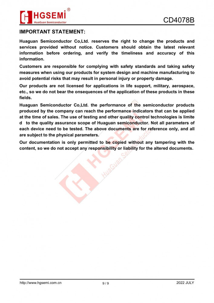 CD4078BM/TR datasheet page 9