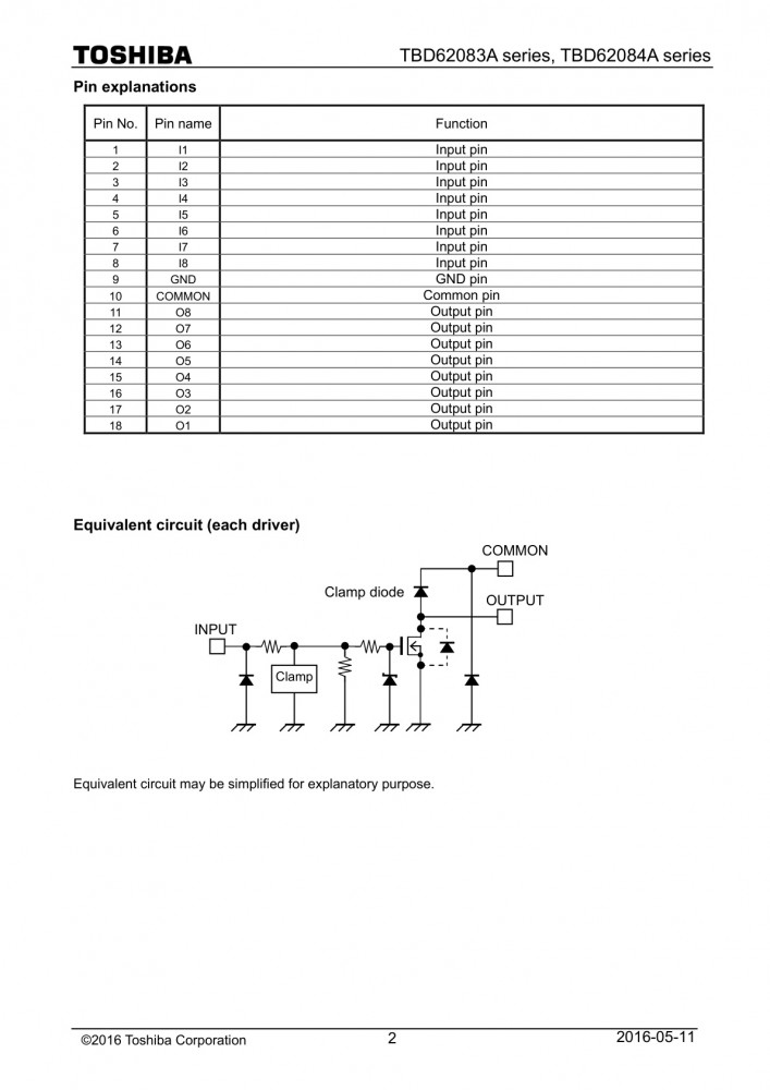 TBD62084A series datasheet page 2