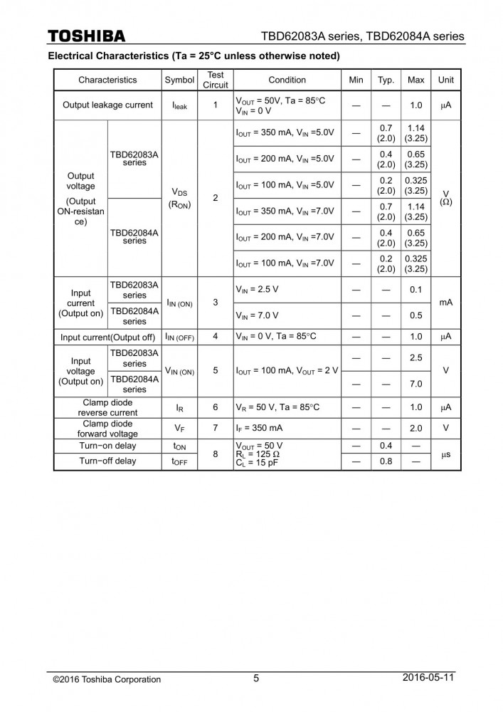 TBD62084A series datasheet page 5