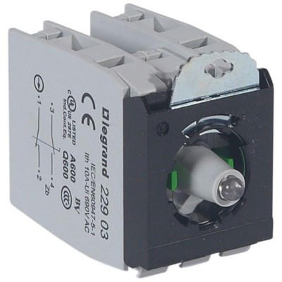 Osmoz block sub-assemblies - for Illuminated head - 2 NO/NC - green 230 V~ for sale