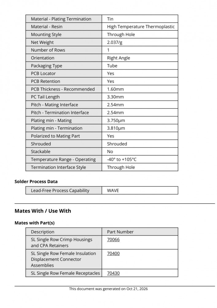 MOLEX 705550008 technical document page 3