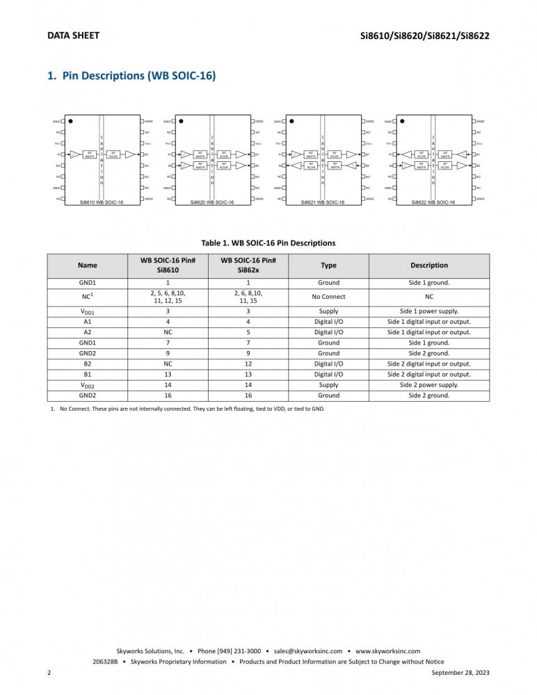 SI8620EC-B-ISR datasheet page 2