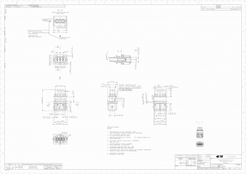 TE Connectivity 1-962581-1 controlled drawing