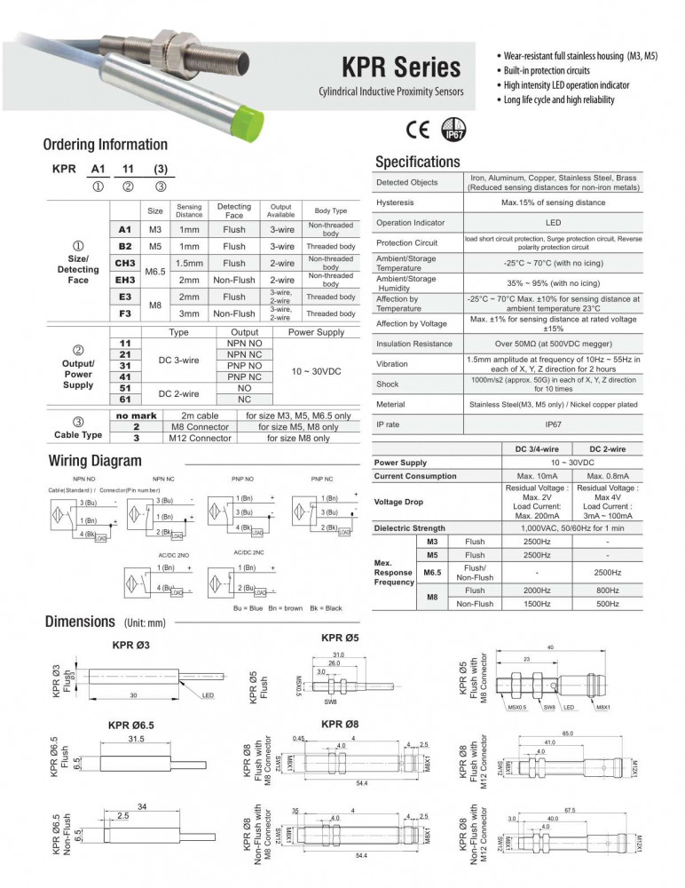 AMERI MATION KPR Series technical datasheet page