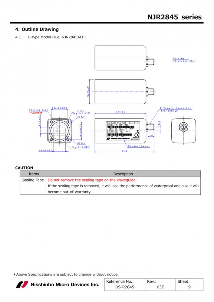 NJR2845 series datasheet page 9