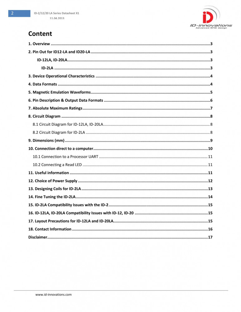 SEN-11828 datasheet page 2