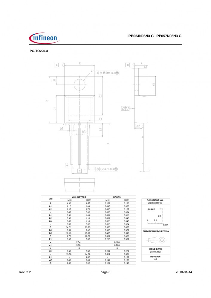 IPB054N06N3 G datasheet page 8