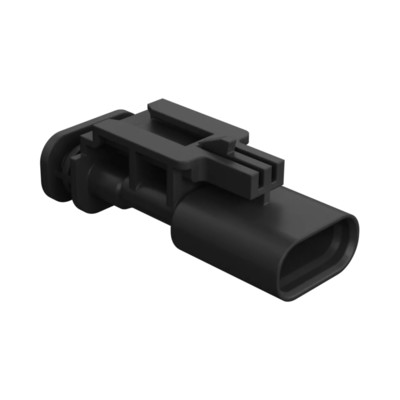 MXP120 Sealed Male Blade Connector with 7.00mm Clip-Slot, 3 Circuit, Light Gray Housing (T3-V2-S3), Backshell Interface Option 2, Key B for sale