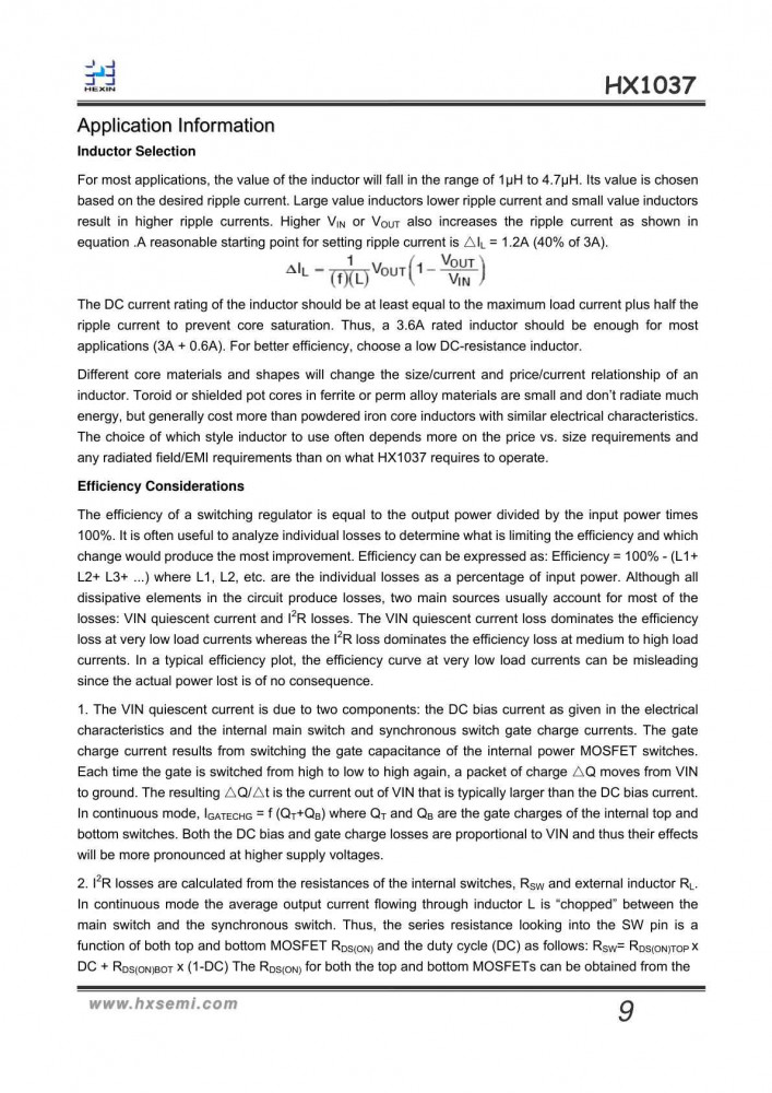 HX1037-AG datasheet page 9