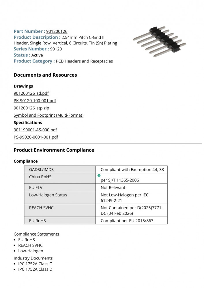 901200126 technical document page 1