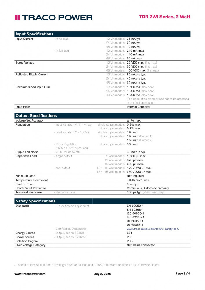 TDR 2WI technical document page 2