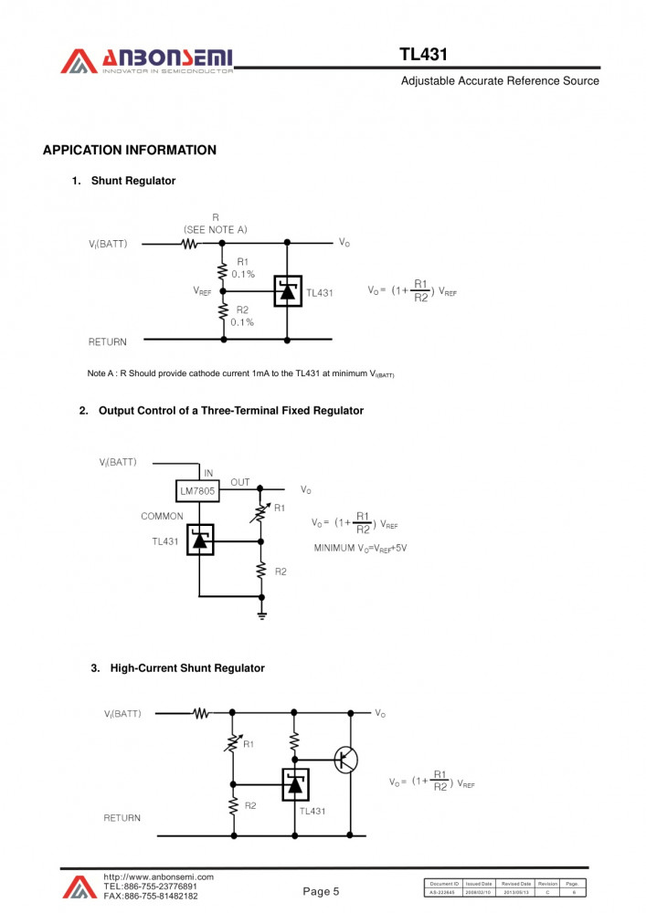 AnBon TL431 datasheet page 5