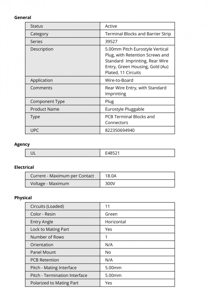 Technical document image 2 for MOLEX 395277811