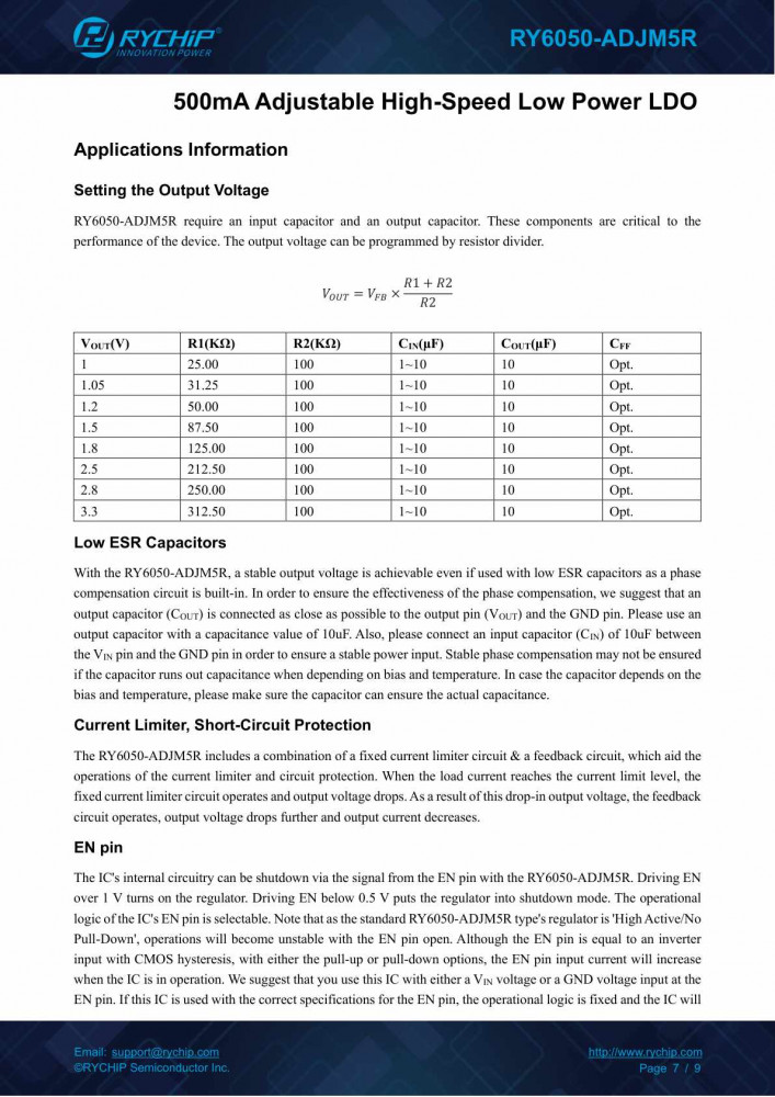 RY6050-ADJM5R datasheet page 7