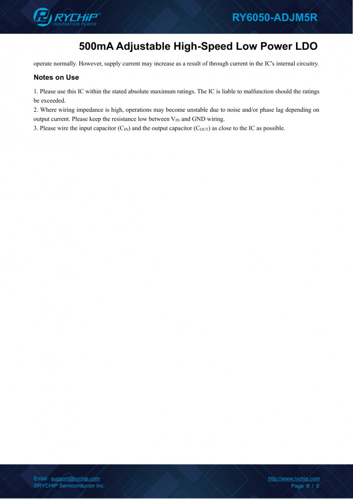 RY6050-ADJM5R datasheet page 8
