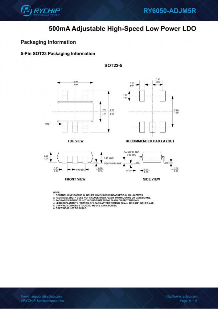 RY6050-ADJM5R datasheet page 9