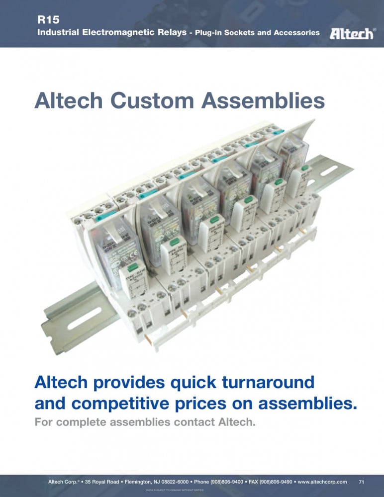Altech R15 relay datasheet page 6