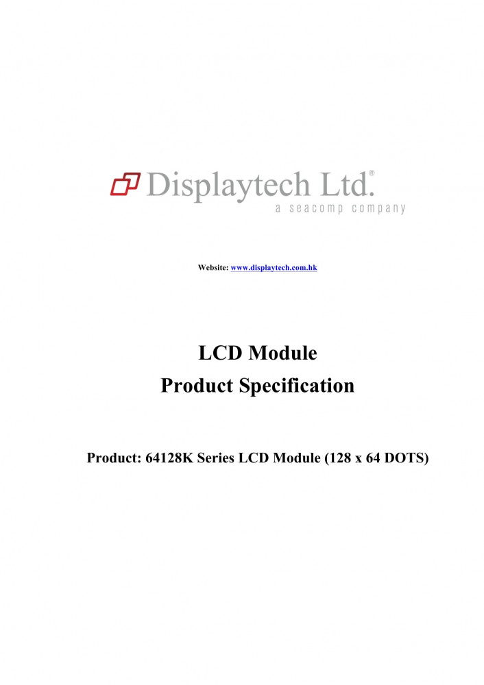64128K FC BW-3 specification document page 1
