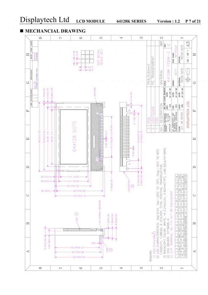 64128K FC BW-3 specification document page 7