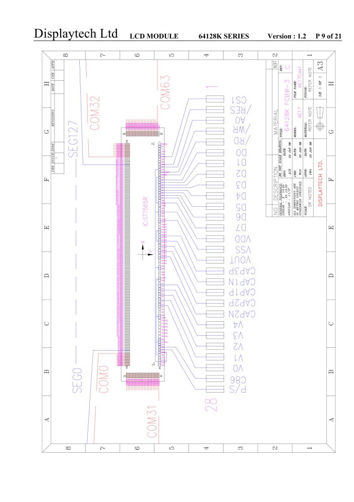 64128K FC BW-3 specification document page 9
