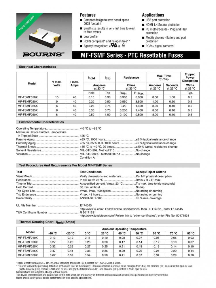 MF-FSMF series datasheet page 1