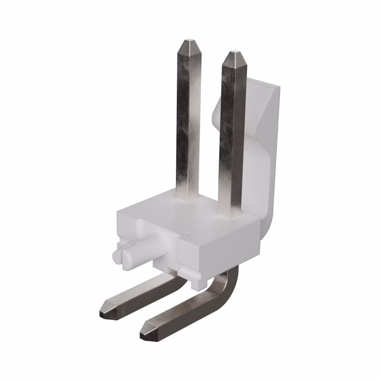 KK 396 Solid Right-Angle Header, Friction Lock, with Snap-in Plastic Peg  PCB Lock, 2 Circuits, Tin (Sn) Plating for sale