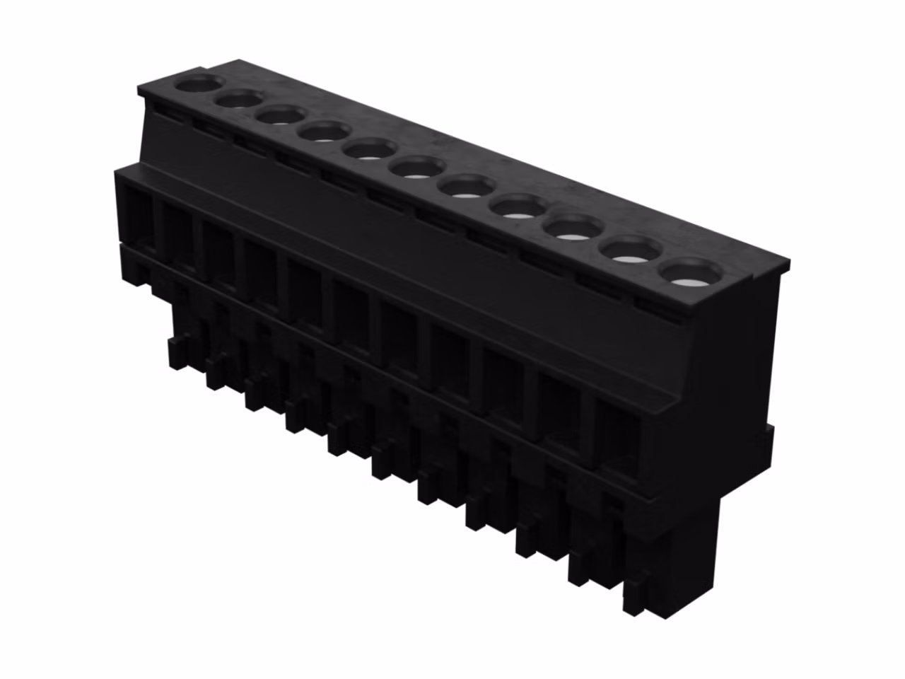 3.81mm Pitch Eurostyle Vertical Plug, with Standard Imprinting, Front Wire Entry, Gold (Au) Plated, Black, 11 Circuits for sale