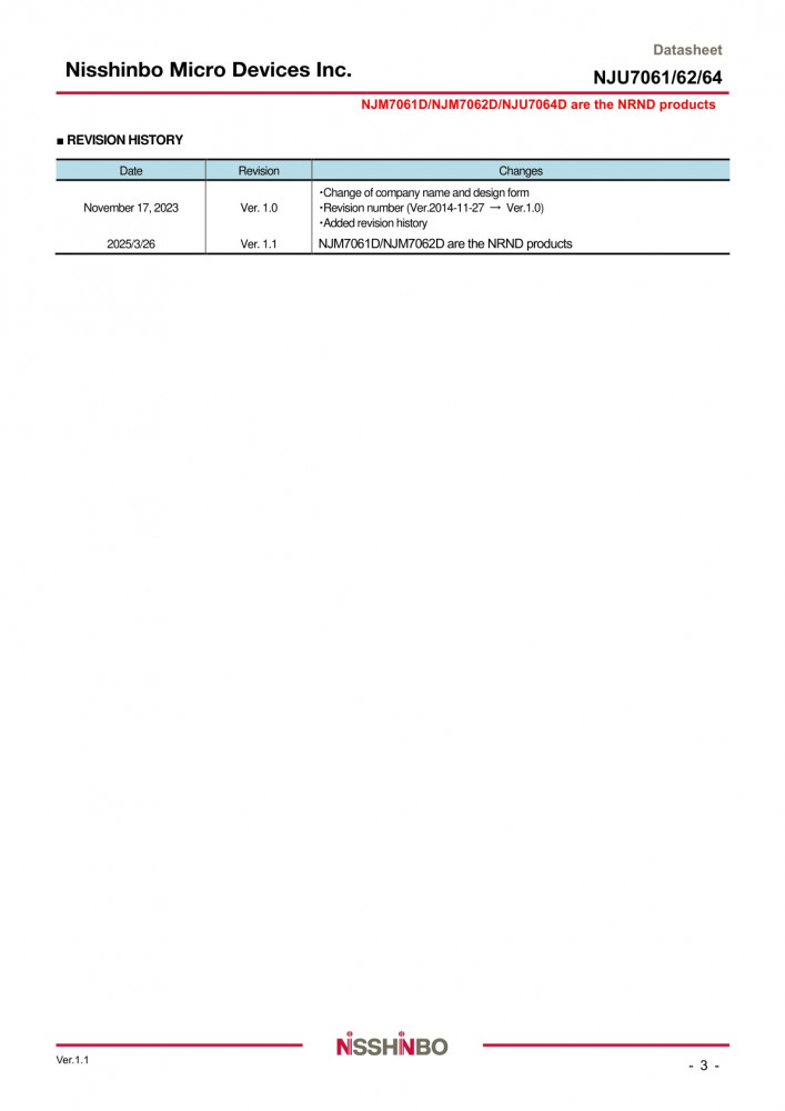 NJU7064 datasheet page image 3