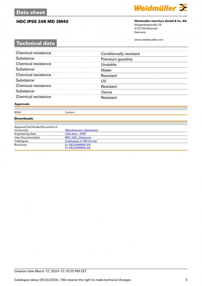 Product technical document page 3