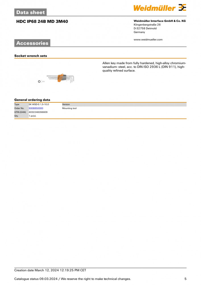 Product technical document page 5