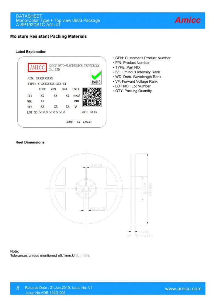 A-SP192DS1C-A01-4T datasheet page 8