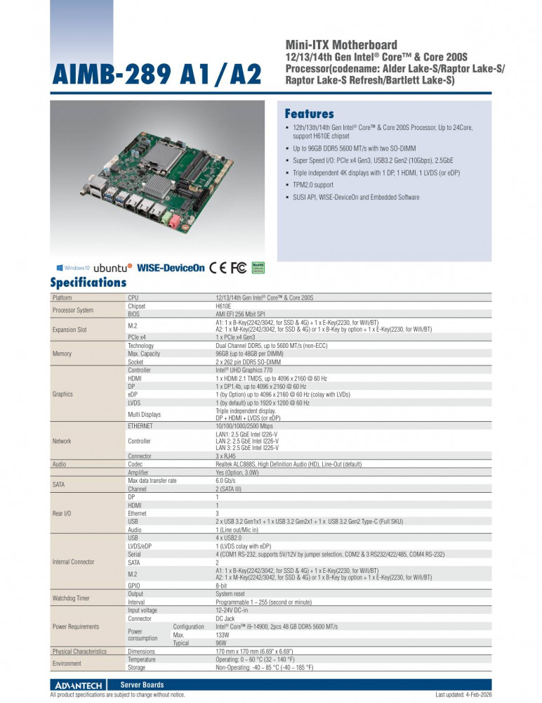 AIMB-289 technical document page 1