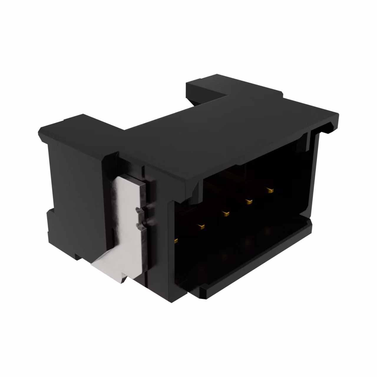 Micro-One Wire-to-Board Header, Right-Angle, 2.00mm Pitch, Single Row, Glow-Wire Capable, Surface Mount, 5 Circuits, Gold Plating, Black for sale
